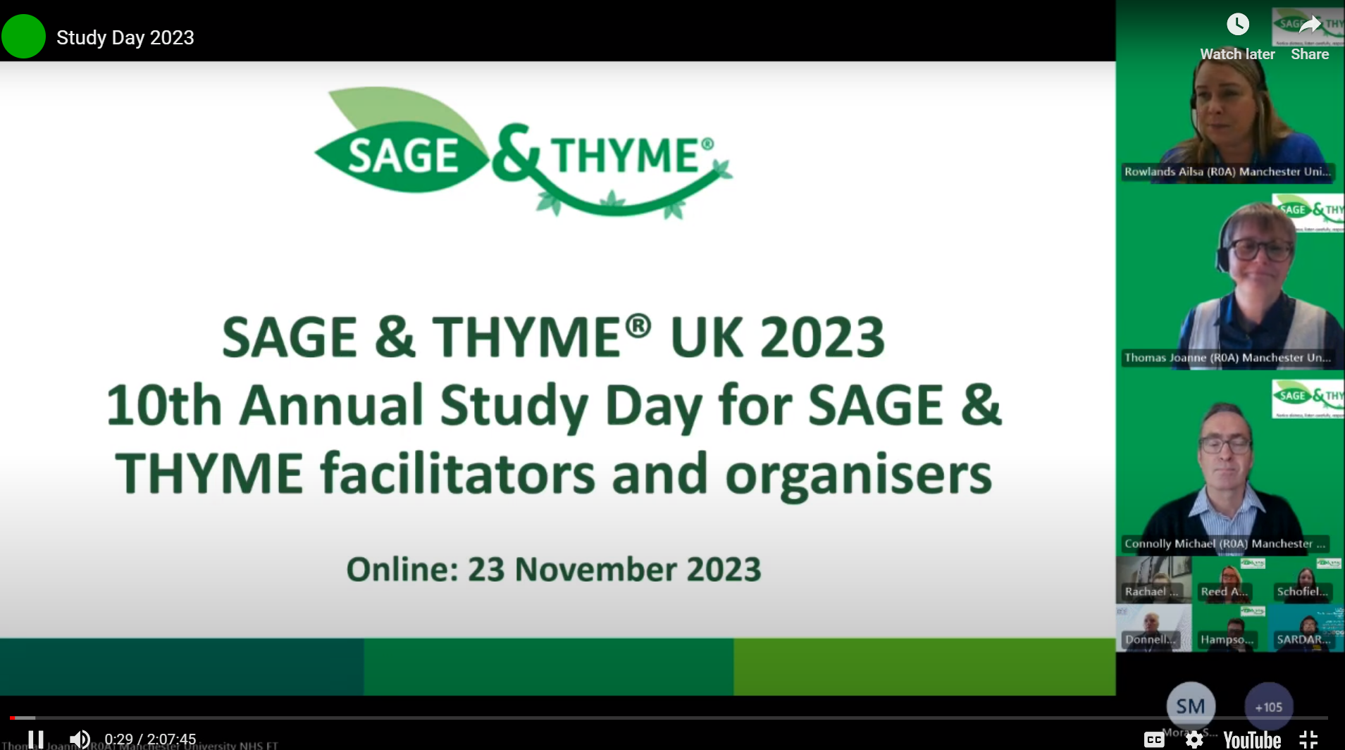 Annual Study Day 2023 | SAGE & THYME